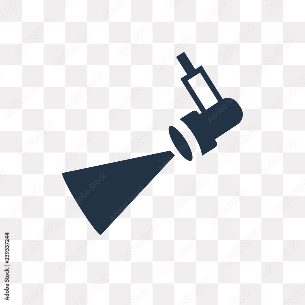 Spotlight vector icon isolated on transparent background, Spotlight ...