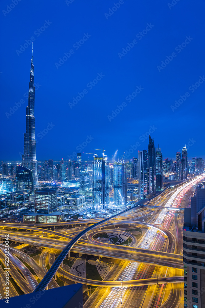 Burj Khalifa and Dubai Skyline Stock Photo | Adobe Stock