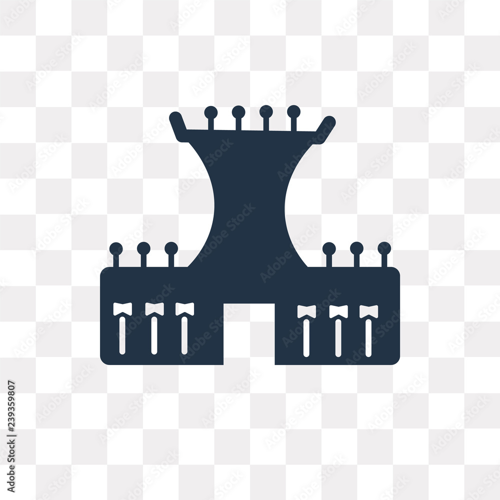 Hindu Temple vector icon isolated on transparent background, Hindu ...