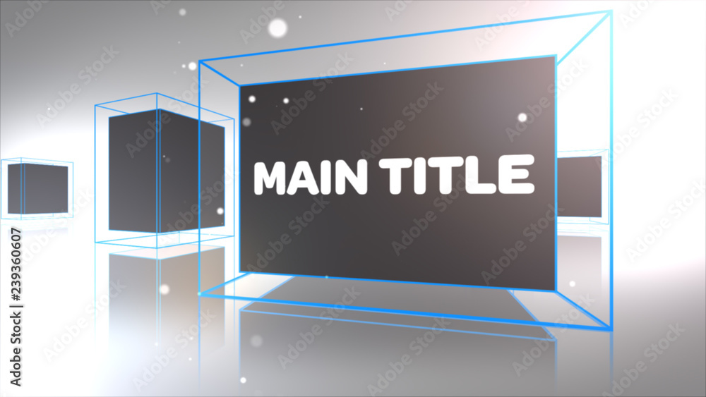 Cube Reflection Title Stock Template | Adobe Stock
