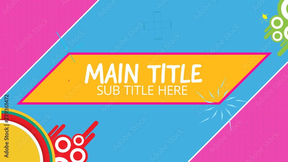 Colorful Angled Bars Title Stock Template | Adobe Stock