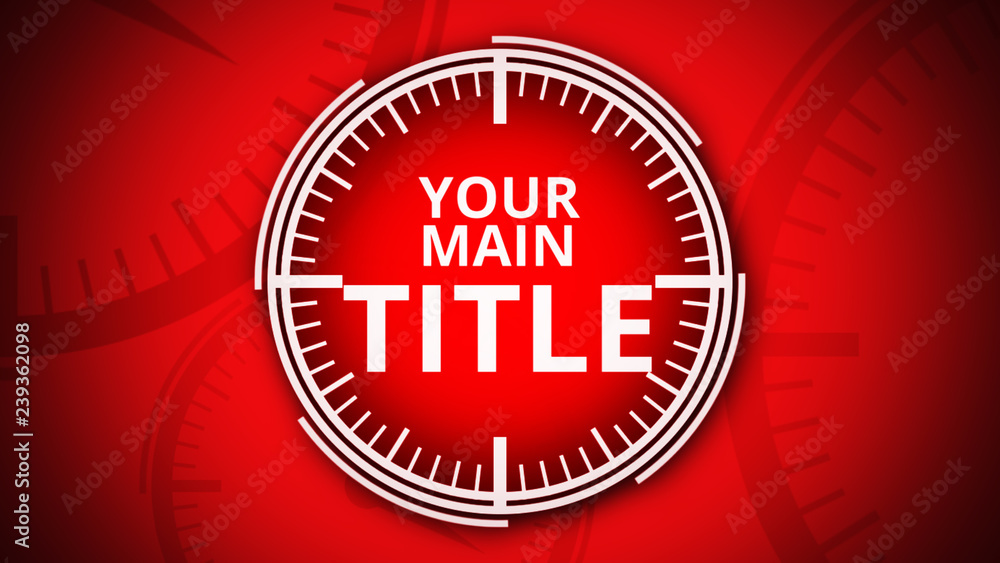 Clock Title Stock Template | Adobe Stock