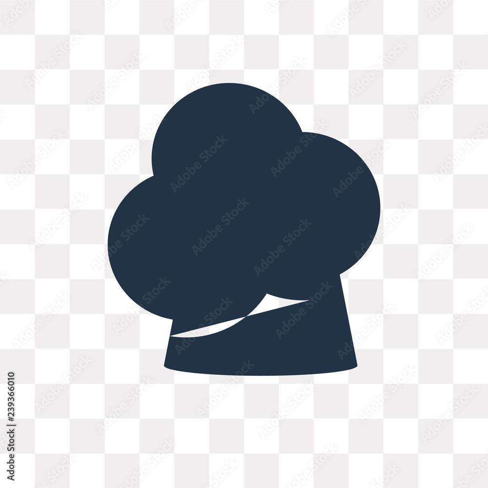 Chef Hat vector icon isolated on transparent background, Chef Hat ...
