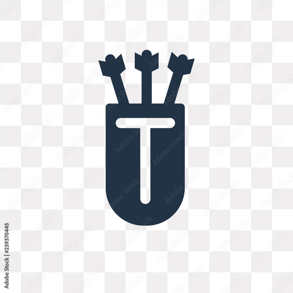 Quiver vector icon isolated on transparent background, Quiver ...