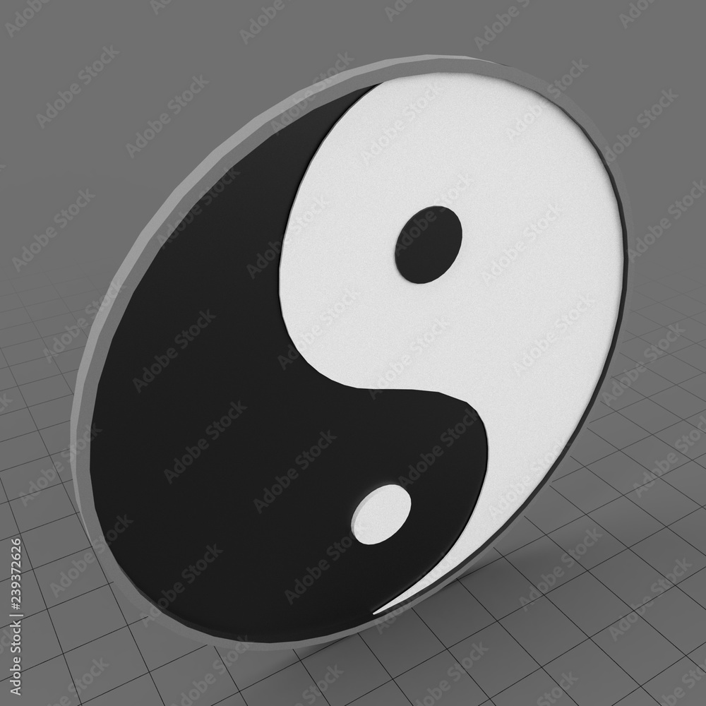Yin yang symbol Stock 3D アセット | Adobe Stock