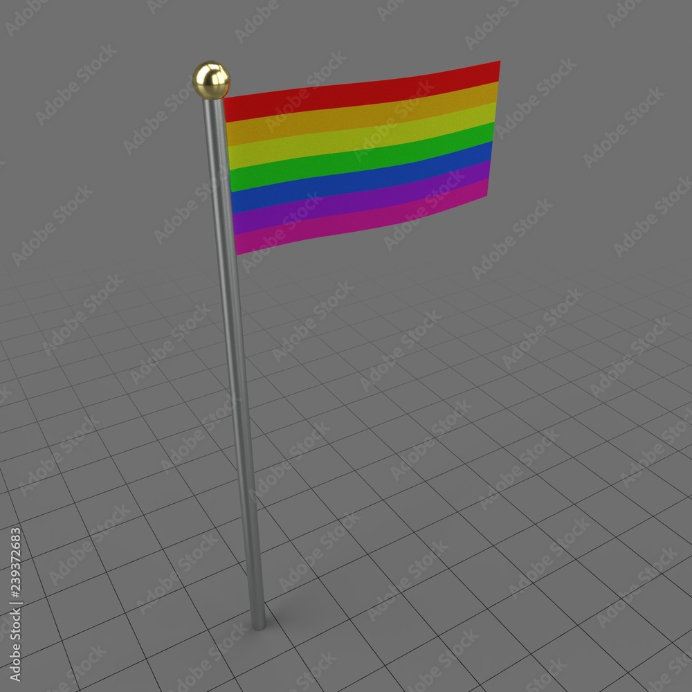 Rainbow flag Stock 3D asset | Adobe Stock