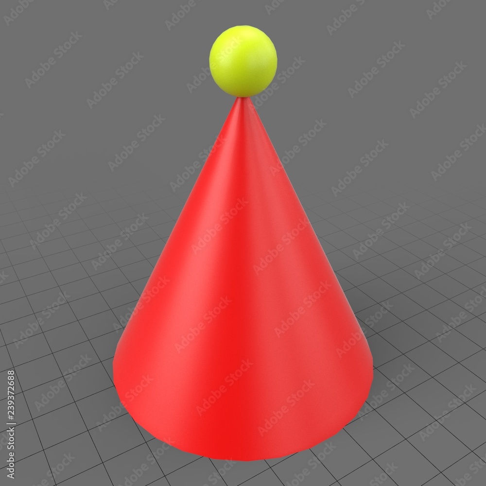Party hat Stock 3D asset | Adobe Stock