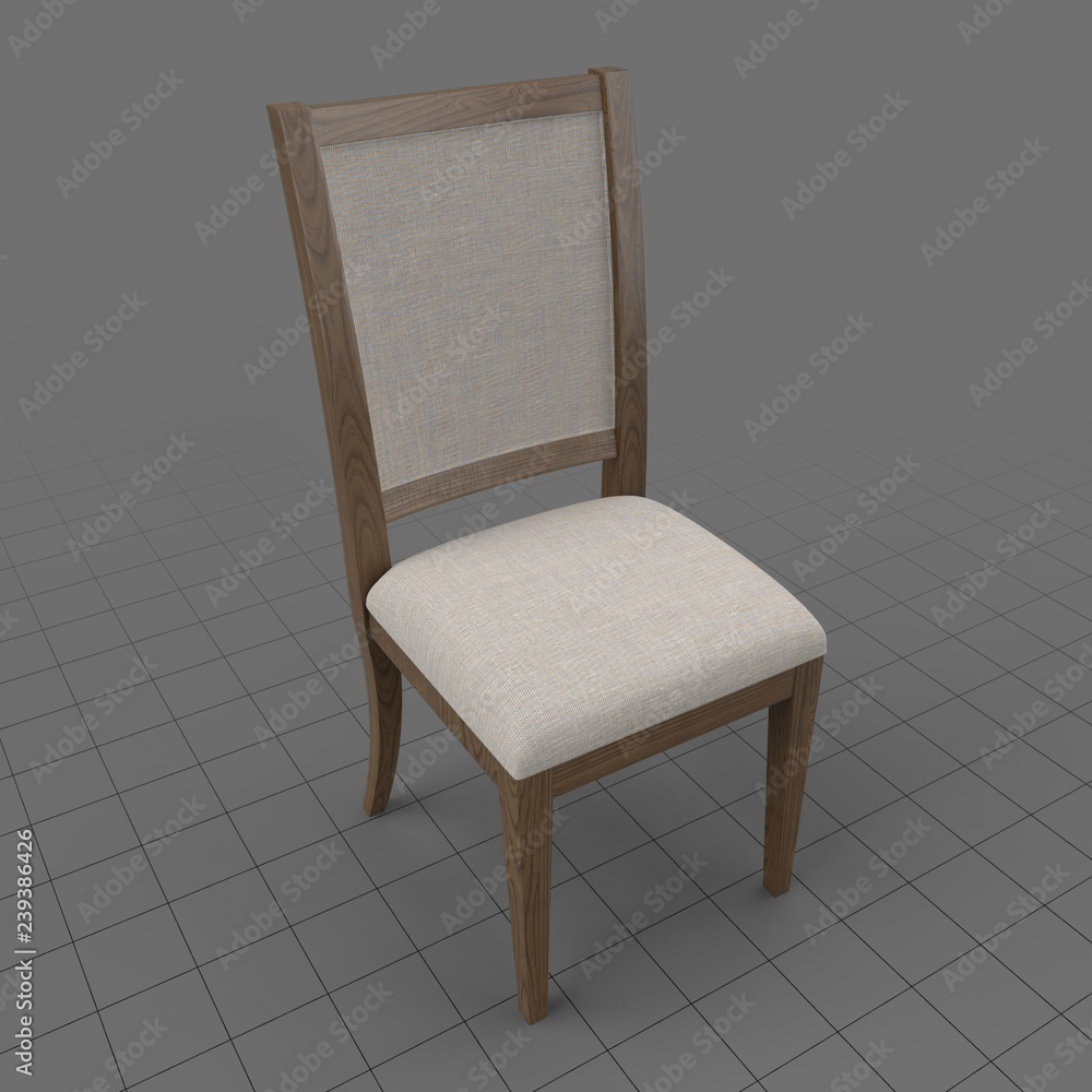 Modern dining chair 1 Stock 3D asset | Adobe Stock