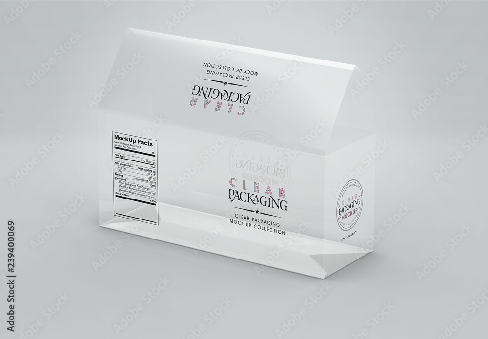 Clear Box with Two Views Mockup Stock Template | Adobe Stock