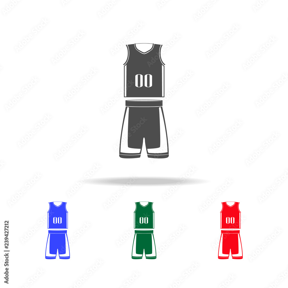 Basketball sport uniform icons. Elements of sport element in multi ...