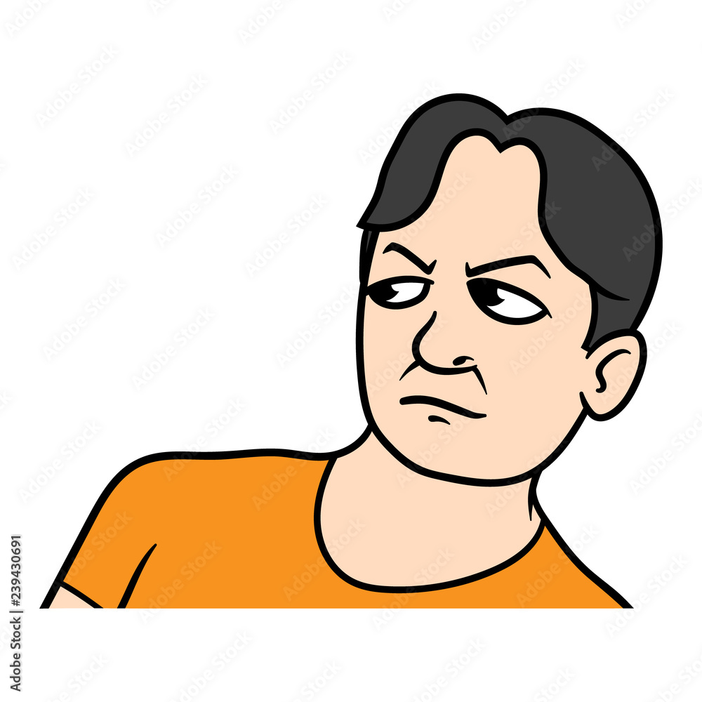 Disgusted Cartoon Face