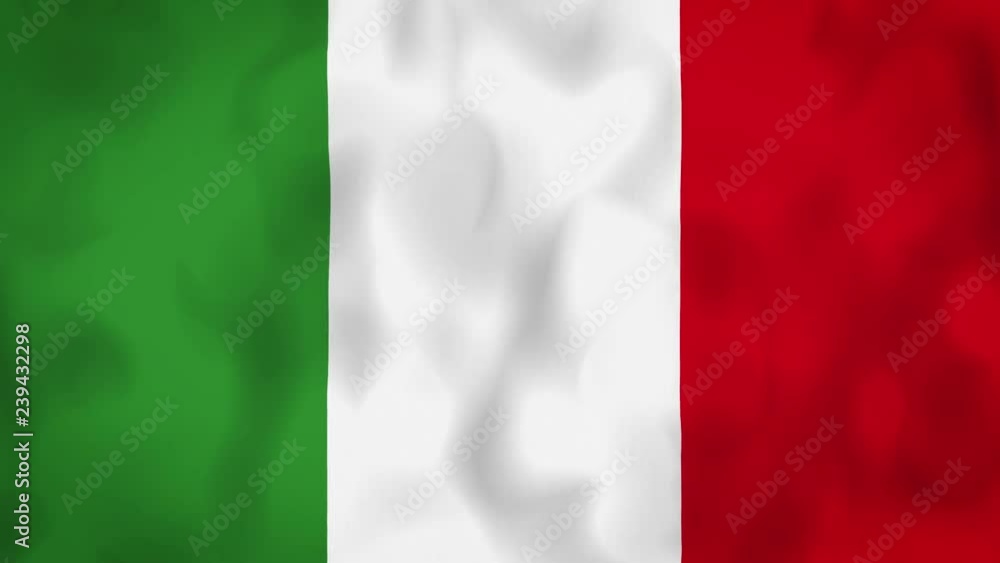 ITALY flag on the wind, animated in 4k. Great background for motion ...