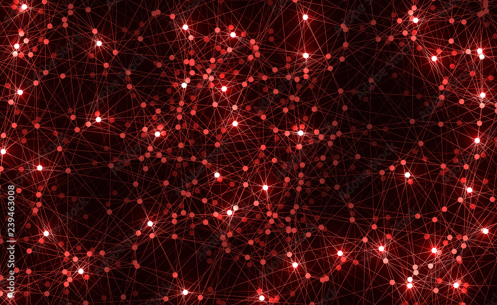 Red Molecule structure, Molecule background, vector illustration Stock ...