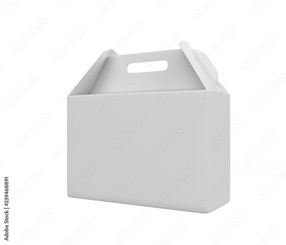 Realistic take away food box mock up set 3d illustration. cardboard ...