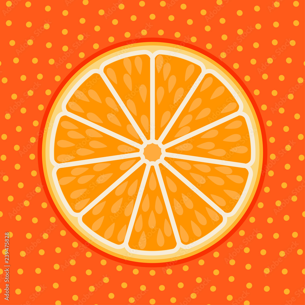 Orange Slice Cartoon