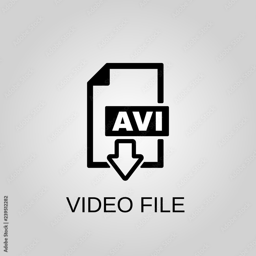 Video file icon. Avi file concept symbol design. Stock - Vector ...