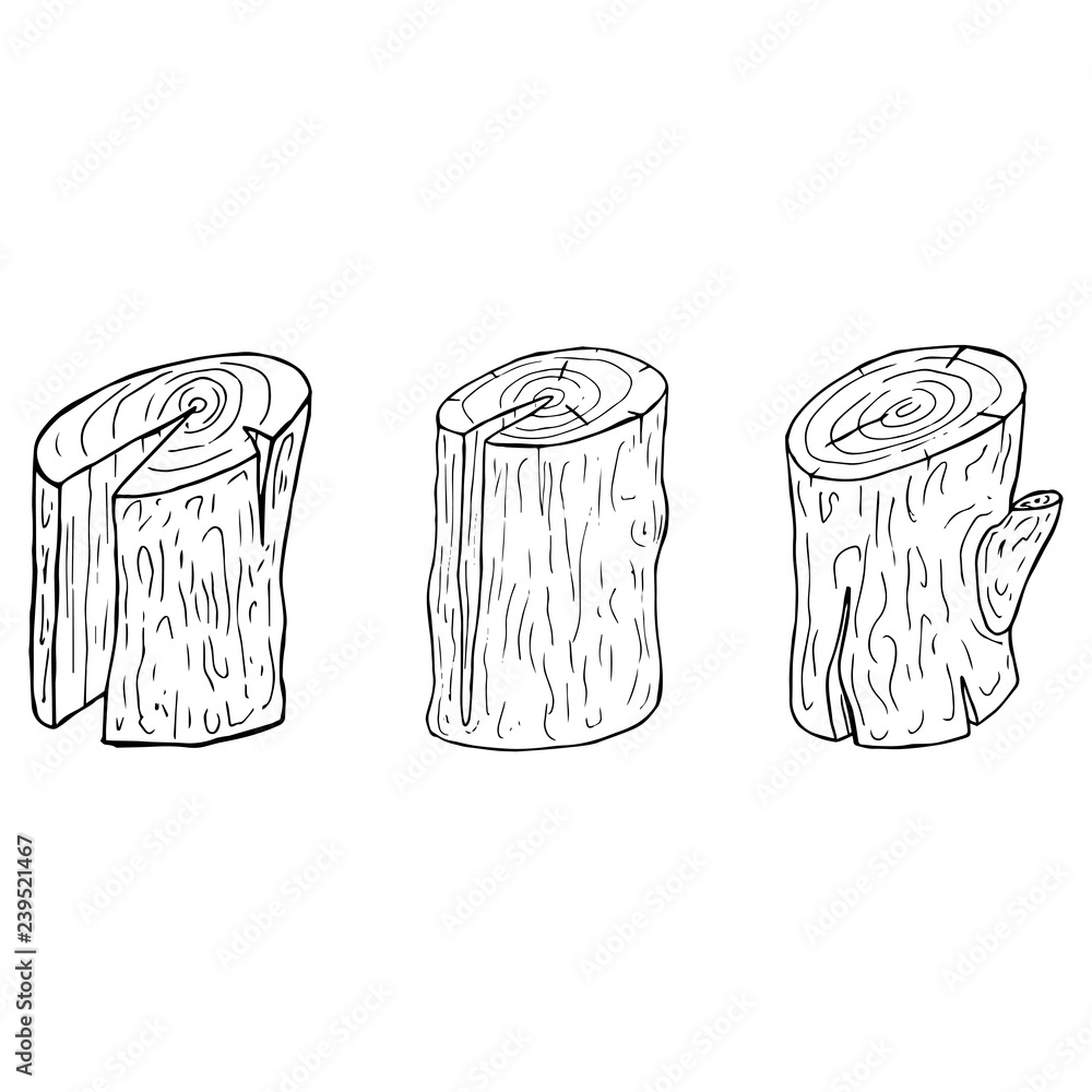 Wooden Log Illustration