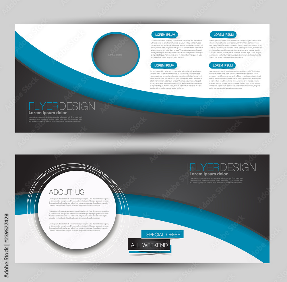 Banner for advertisement. Flyer design or web template set. Vector ...