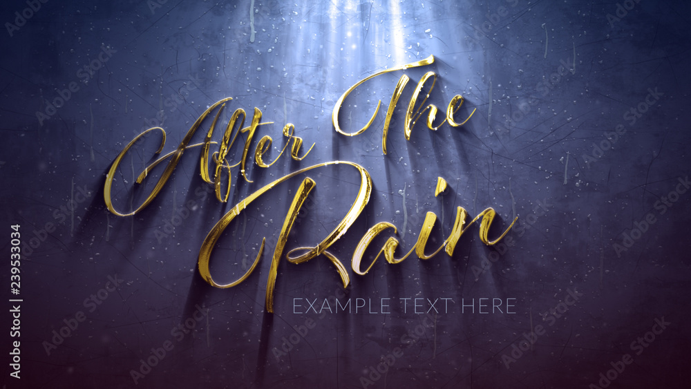Rainy Text Titles Stock Template | Adobe Stock