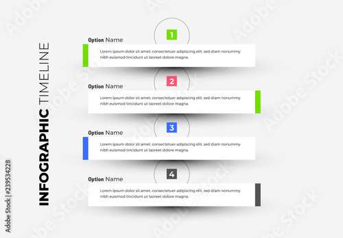 Infographic Timeline With 3D Effect Layout Stock Template | Adobe Stock