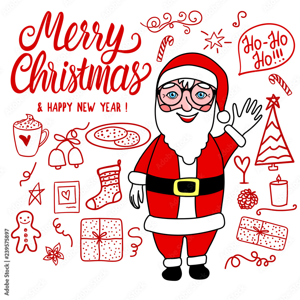 Cute Merry Christmas Drawing