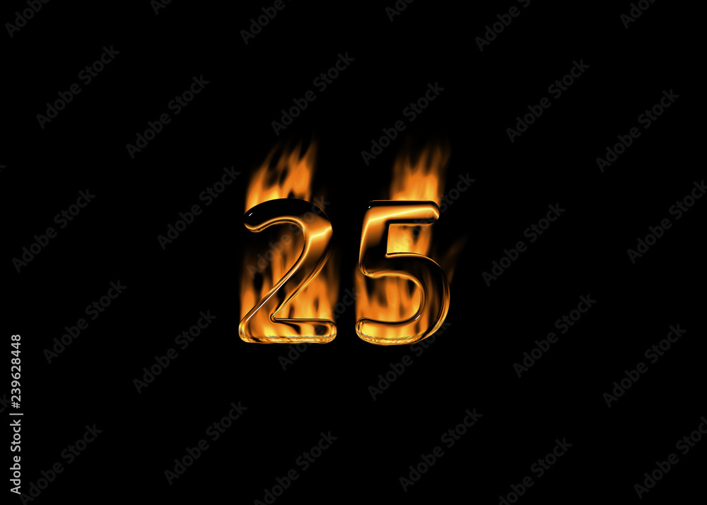 Number Twenty Five On Fire