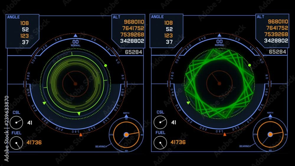 4k Radar GPS signal tech screen display,future science sci-fi data ...