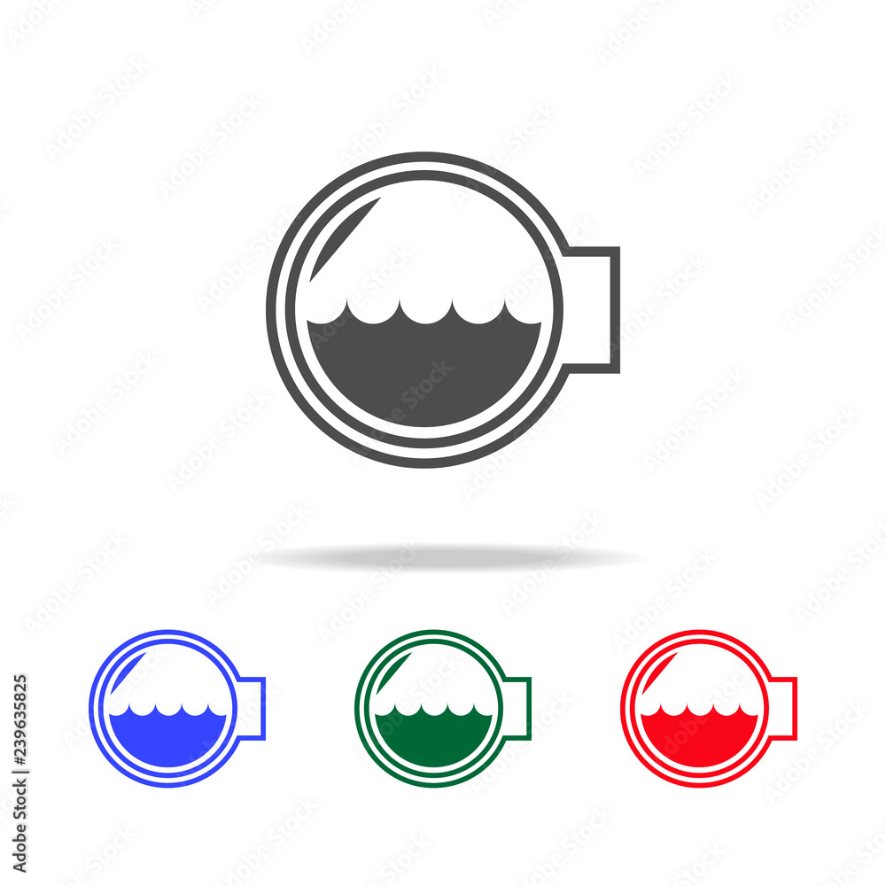 washing machine drum icon. Elements of washing in multi colored icons ...