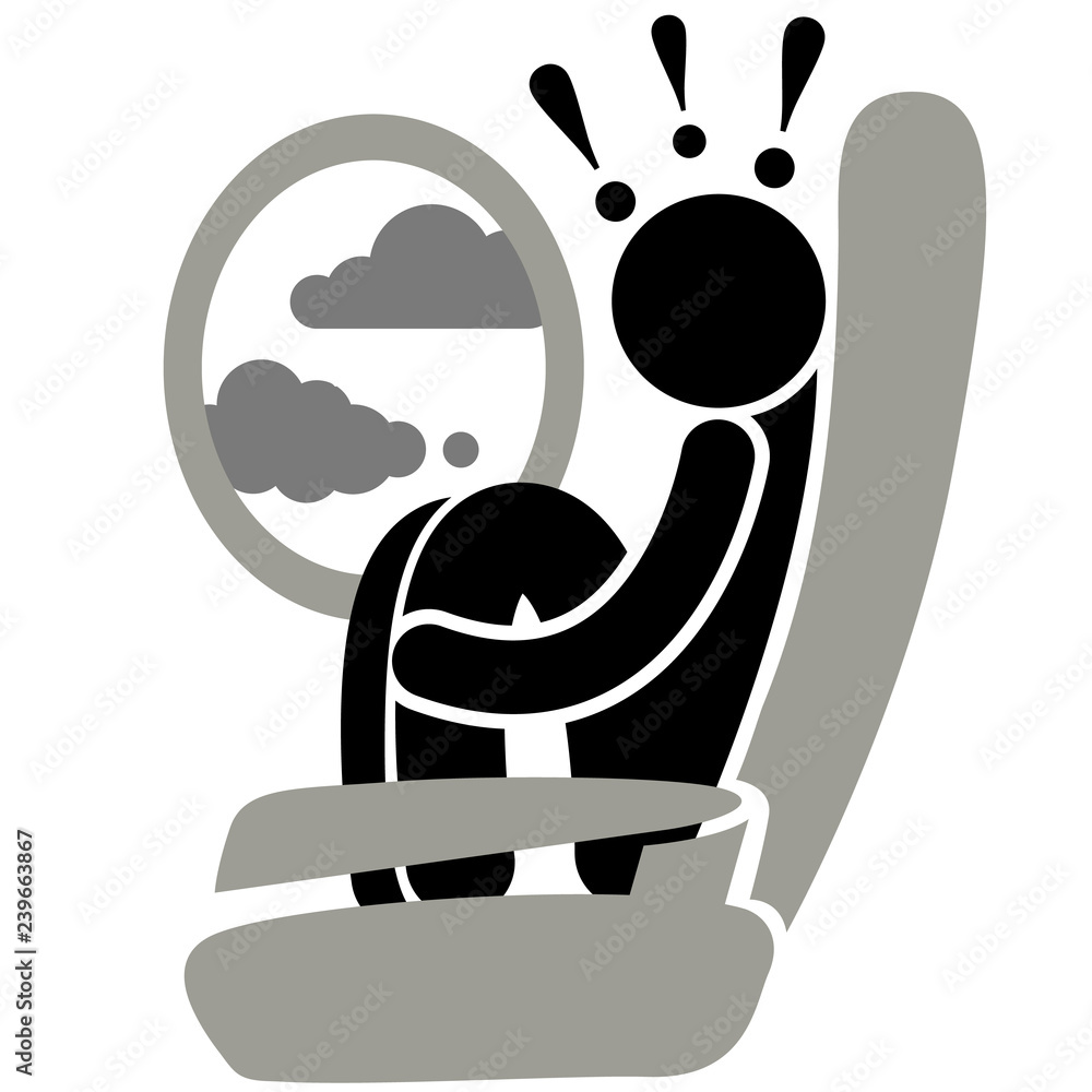 Aviation phobia. Aerophobia. Phobia. Turbulence. Fear of flying. Logo ...