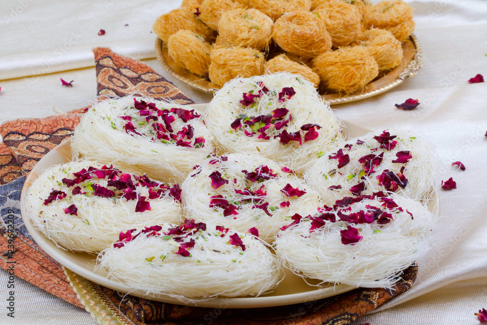 Indian Traditional Sweet Food Desi Ghee Ki Pheni Also Know as Sutarfeni ...