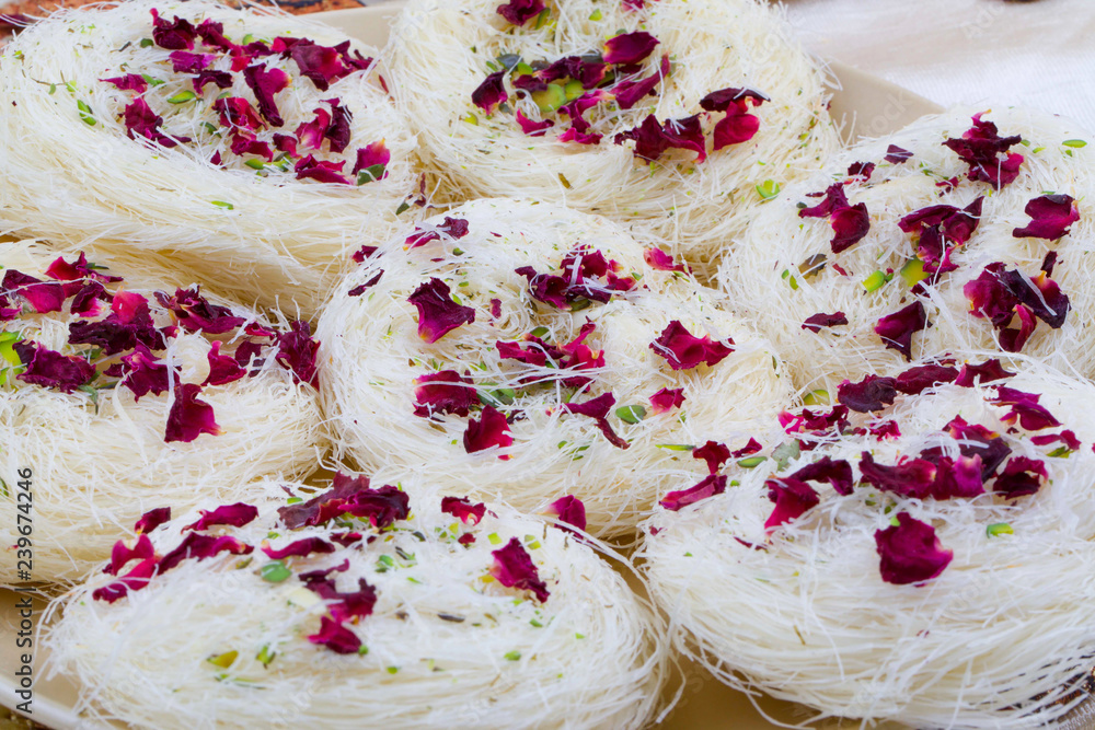 Indian Traditional Sweet Food Desi Ghee Ki Pheni Also Know as Sutarfeni ...