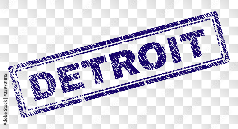 Vecteur Stock DETROIT stamp seal print with rubber print style and ...