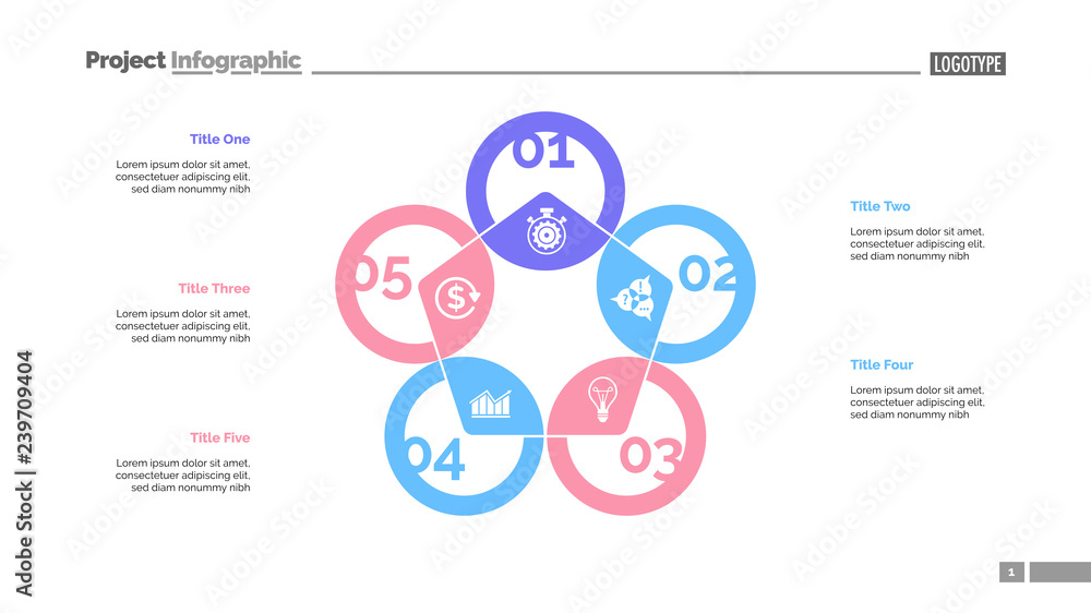Pentagon chart. Process diagram, cycle graph, layout. Creative concept ...