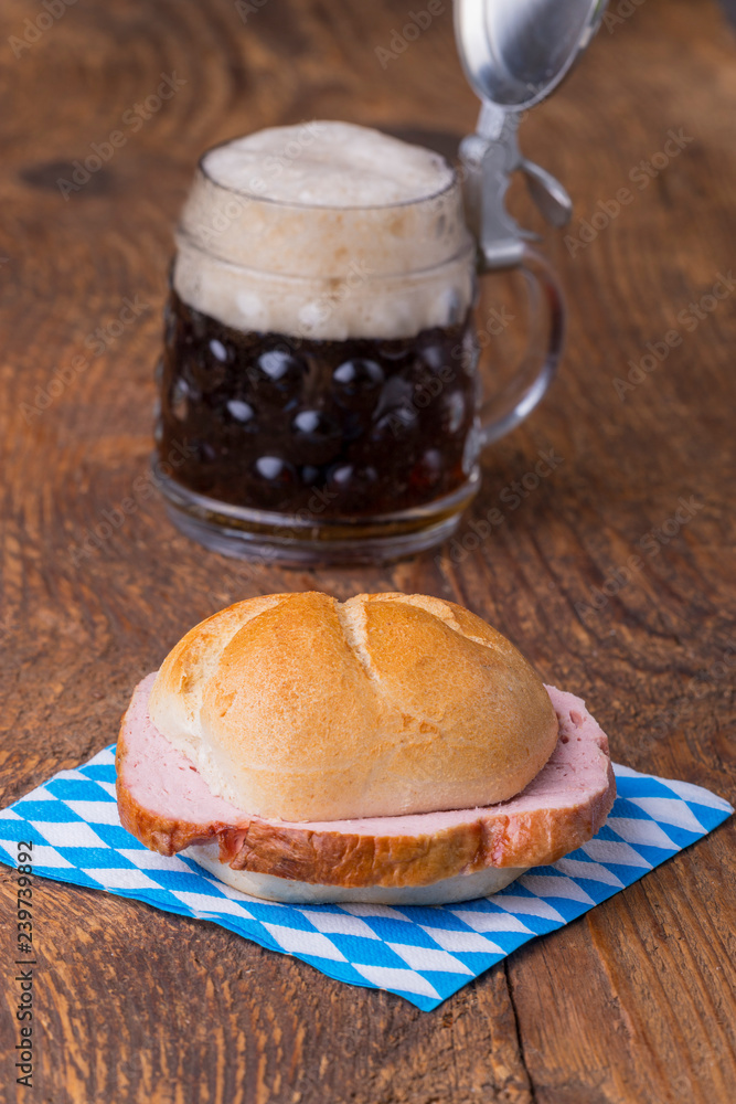 Leberkässemmel Stock-Foto | Adobe Stock