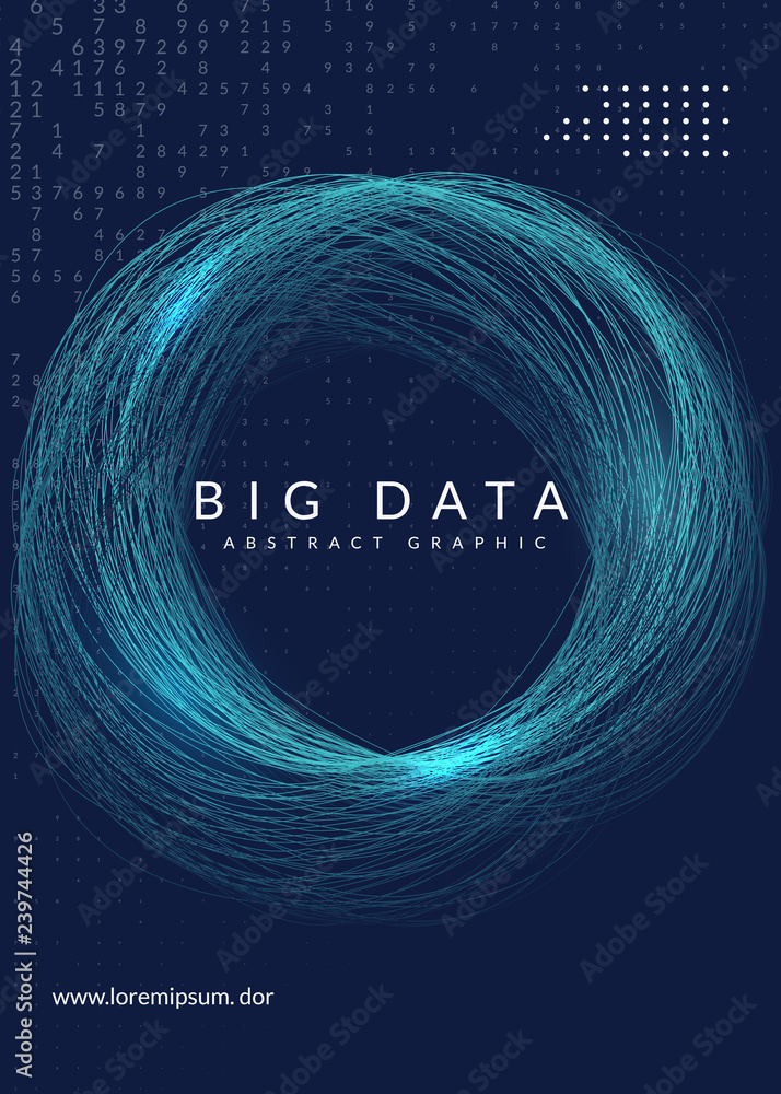 Big data background. Technology for visualization, artificial ...