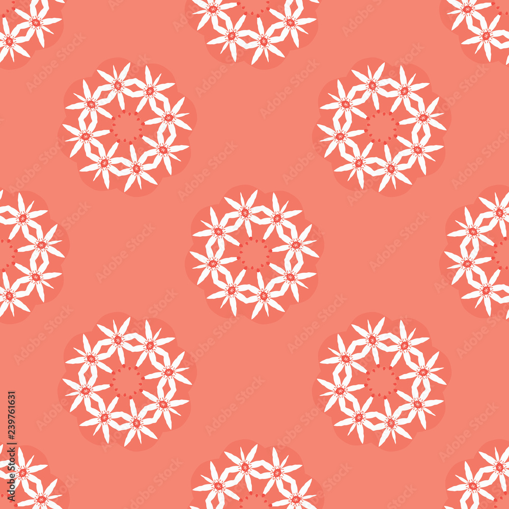 Coral Polka Dot Background