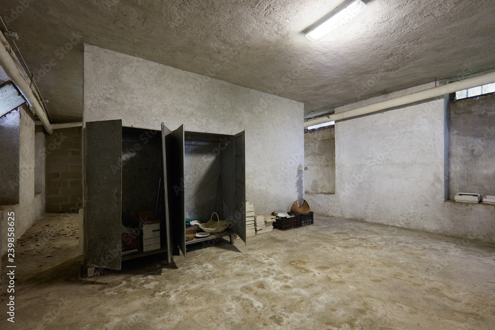 Dirty basement in old house interior Stock Photo | Adobe Stock