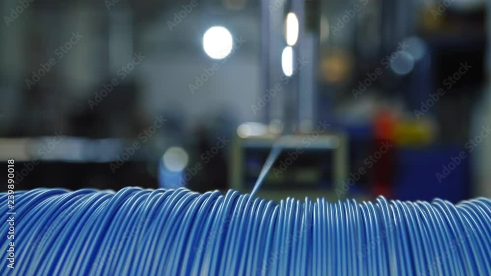 Cable plant, cable production 4k Stock Video | Adobe Stock