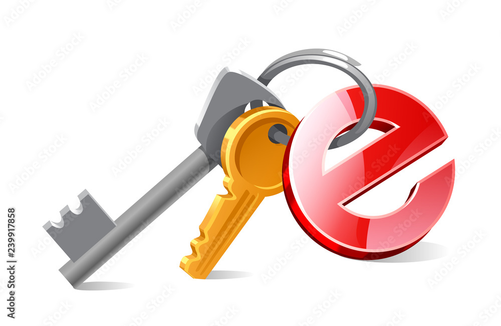 vector keys access, the Internet, a bunch of keys Stock Vector | Adobe ...