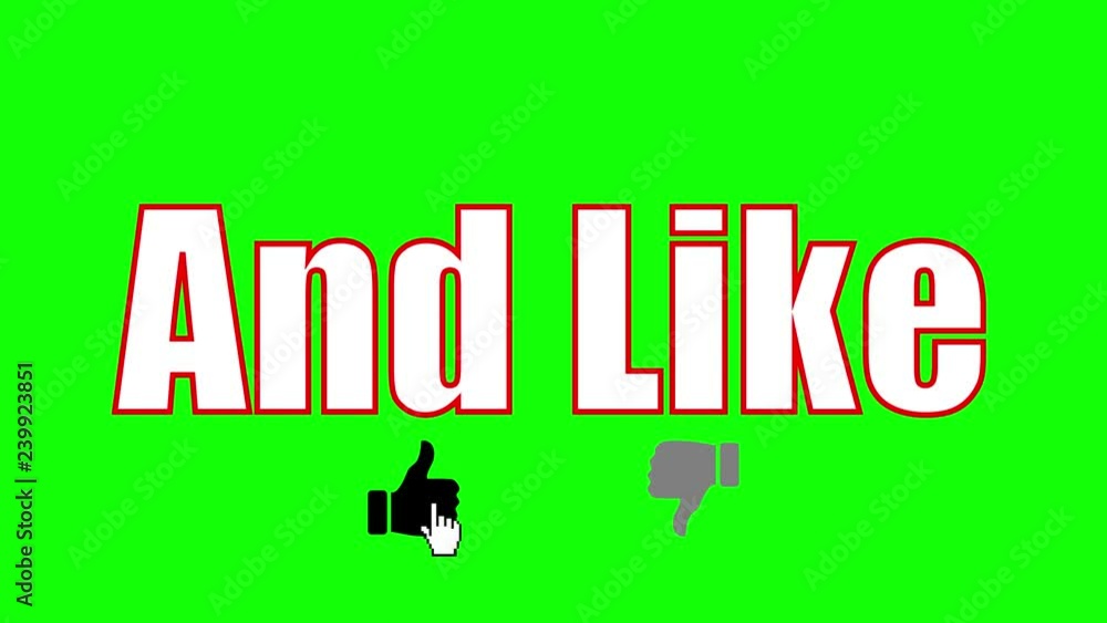 Subscribe Button And Like Icon Animated Motion Graphics 4K Video ...