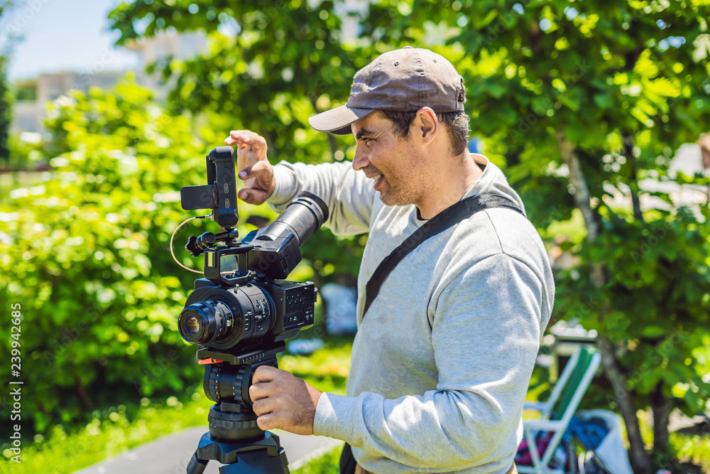 Cameraman, director and asistant on a cinema, commercial production ...