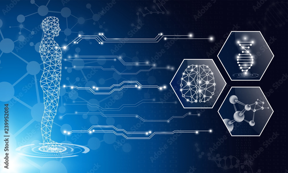 Grafika wektorowa Stock: abstract background technology concept in blue ...