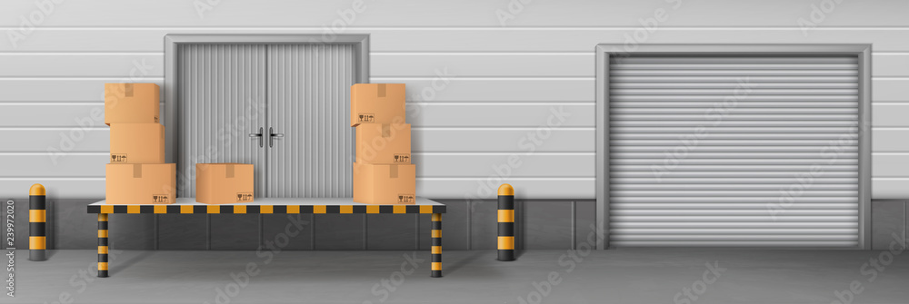 Vetor do Stock: Self-storage business facility, delivery company ...