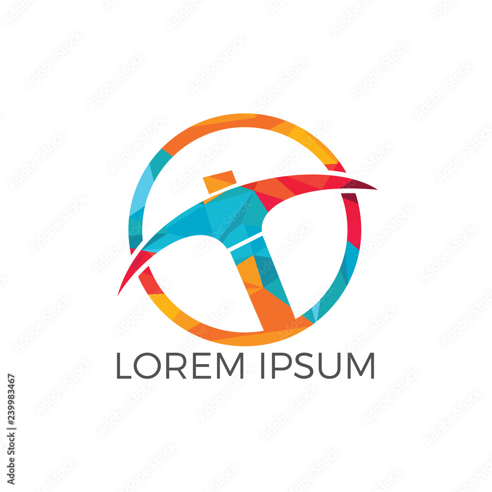 Mining Logo Design. Mine tool vector logo design. Mining industry logo ...
