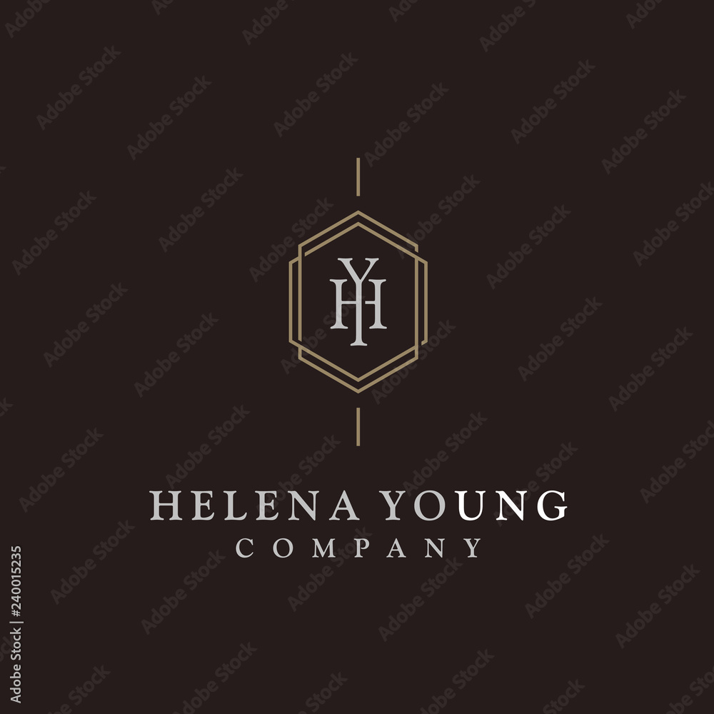 Elegant Luxury Initial Monogram Logo design inspiration with simple Art ...