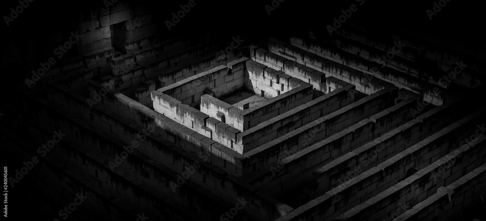 Dark Labyrinth Metaphor Stock Photo | Adobe Stock