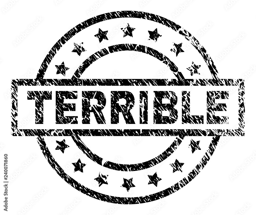 TERRIBLE stamp seal watermark with distress style. Designed with ...