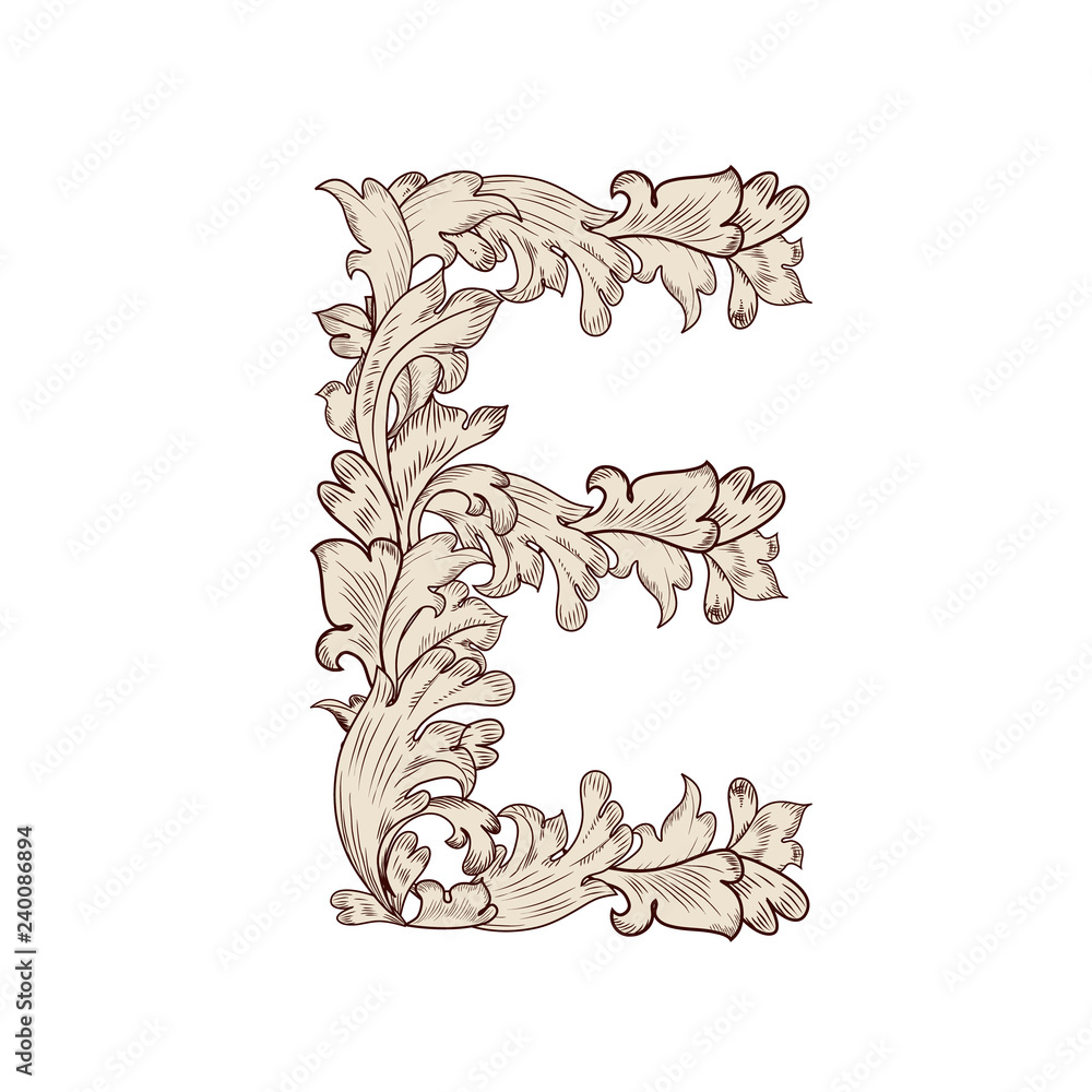 Ornate Letter E