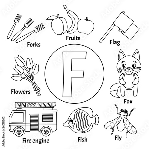 Fire Department With The Letter F Coloring Pages 1