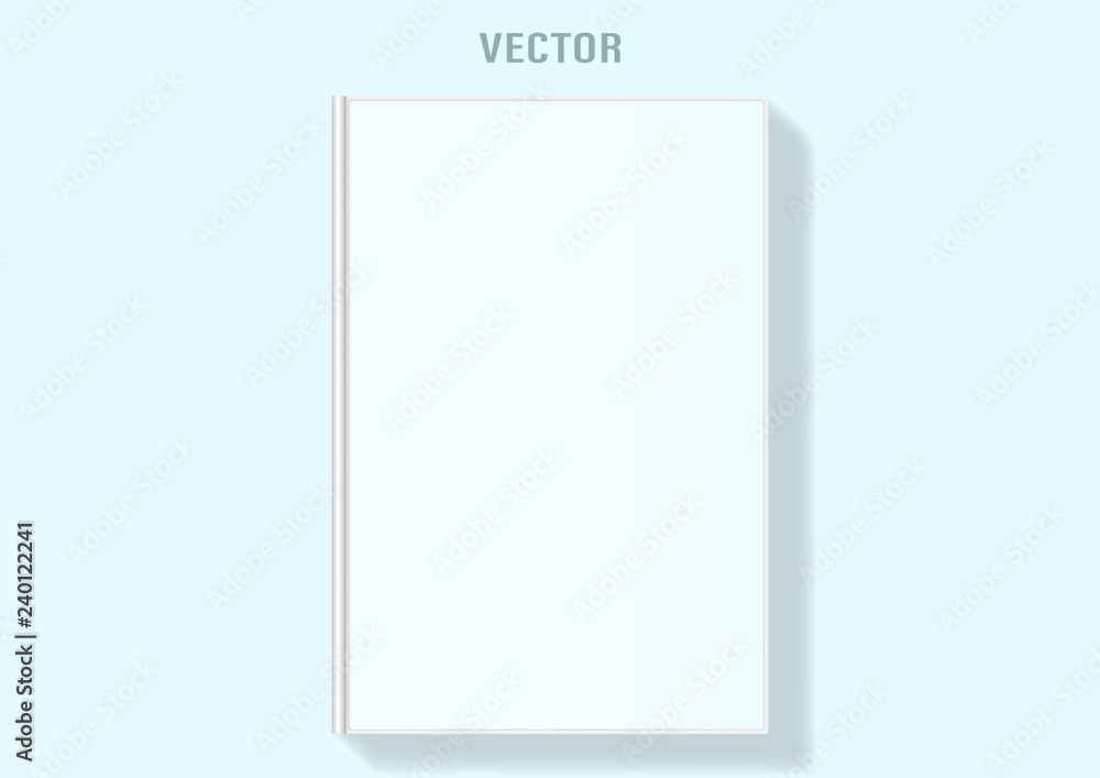 mockup of closed blank rectangular book at white background Stock ...